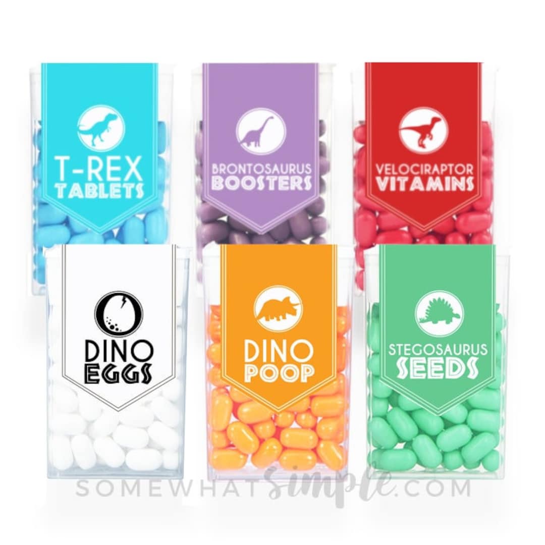 Dinosaur Tic Tac Labels - Etsy