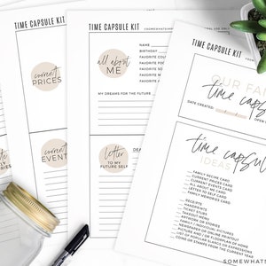 Family Time Capsule Printables - Etsy