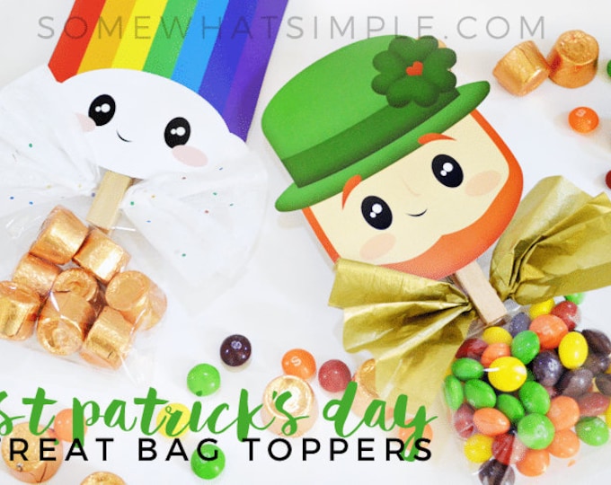 St. Patricks Day Treat Bag Toppers - Etsy