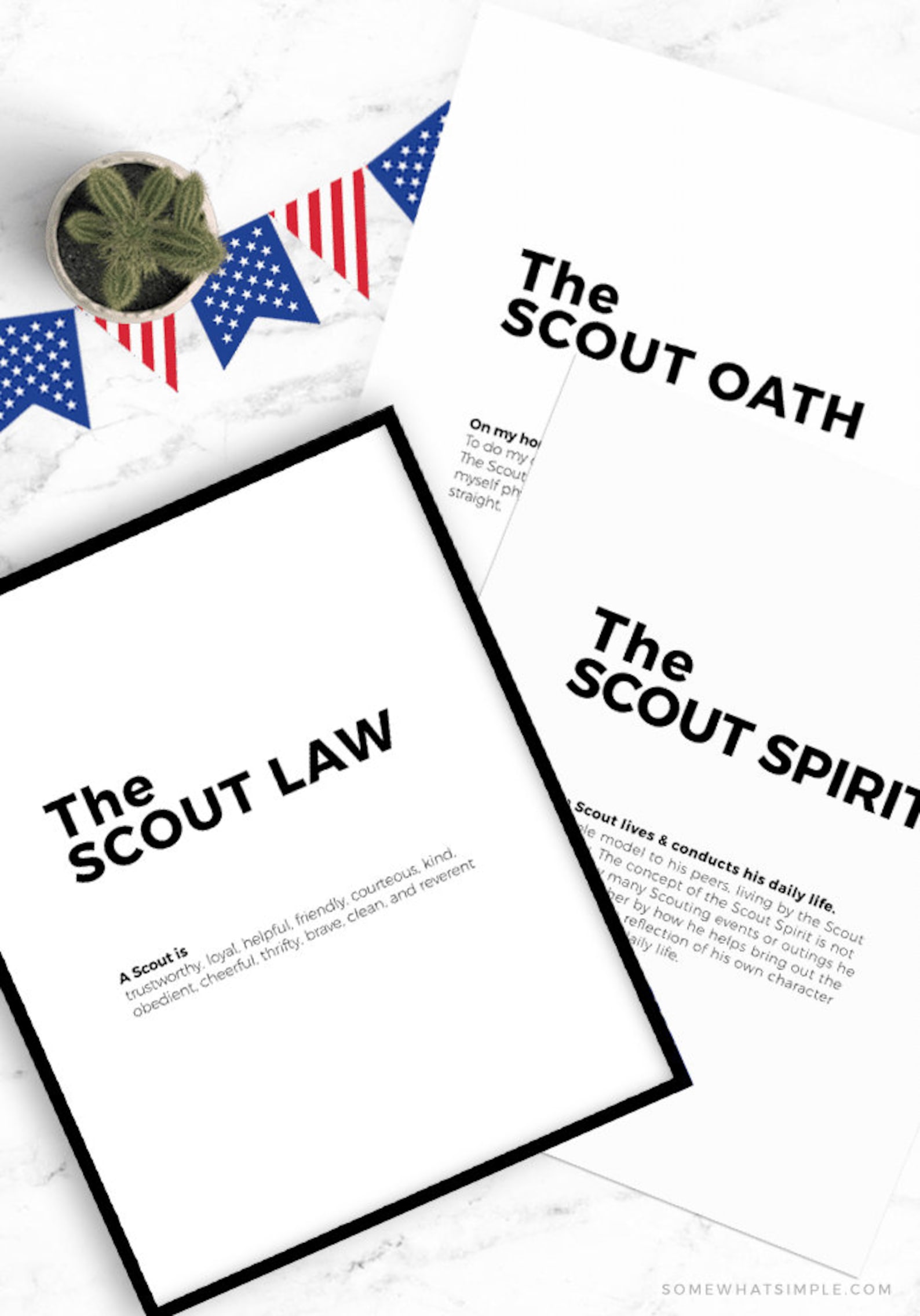 Boy Scout Oath and Law Printables - Etsy