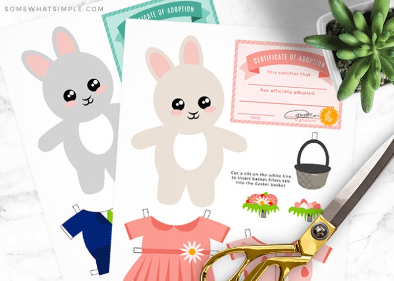 Bunny Paper Dolls - Etsy