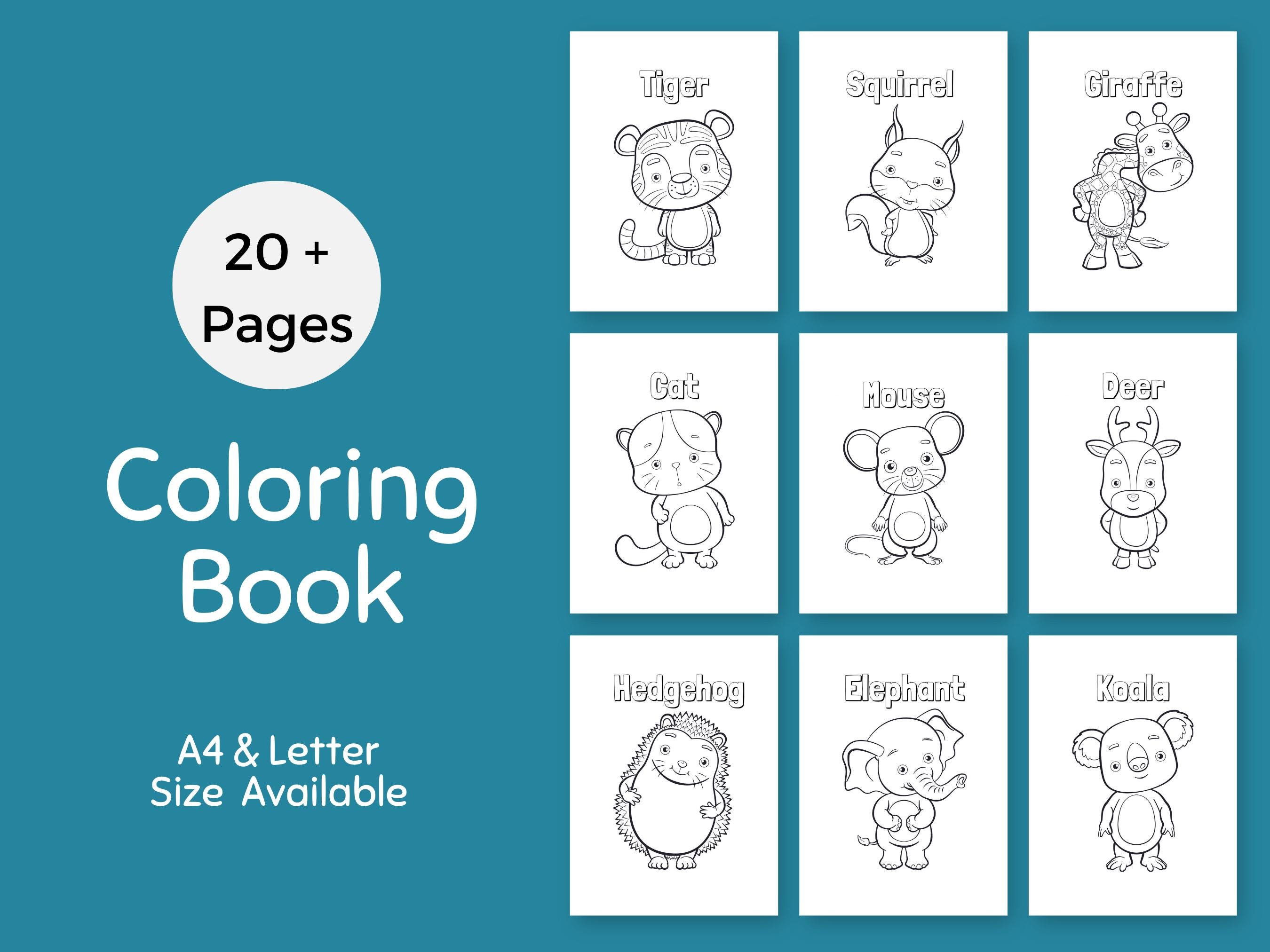 Activity Book (2) - Coloring - Cute Animals - Etsy