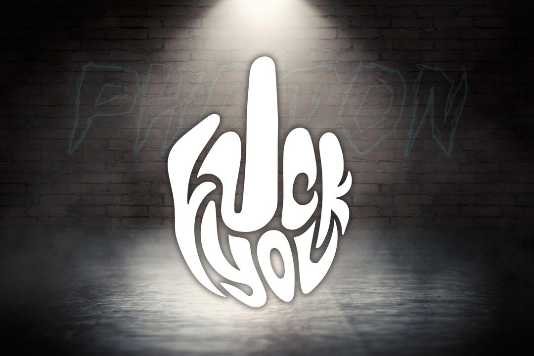 F U Middle Finger - Decal - Etsy