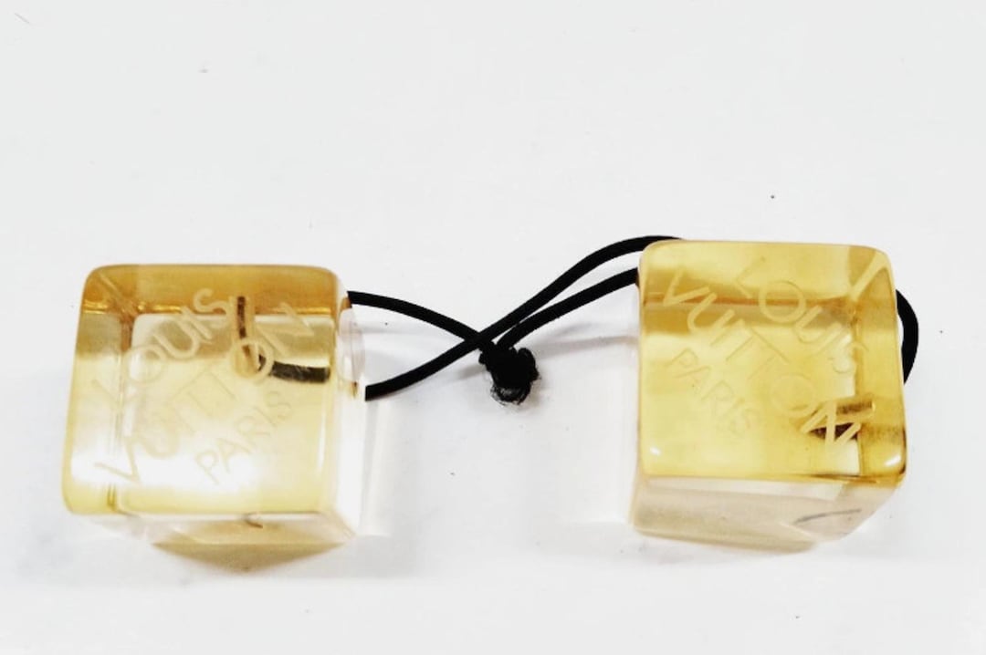Authentic Vintage! Louis Vuitton Acrylic Dice Hair Tie Elastic Hair ...