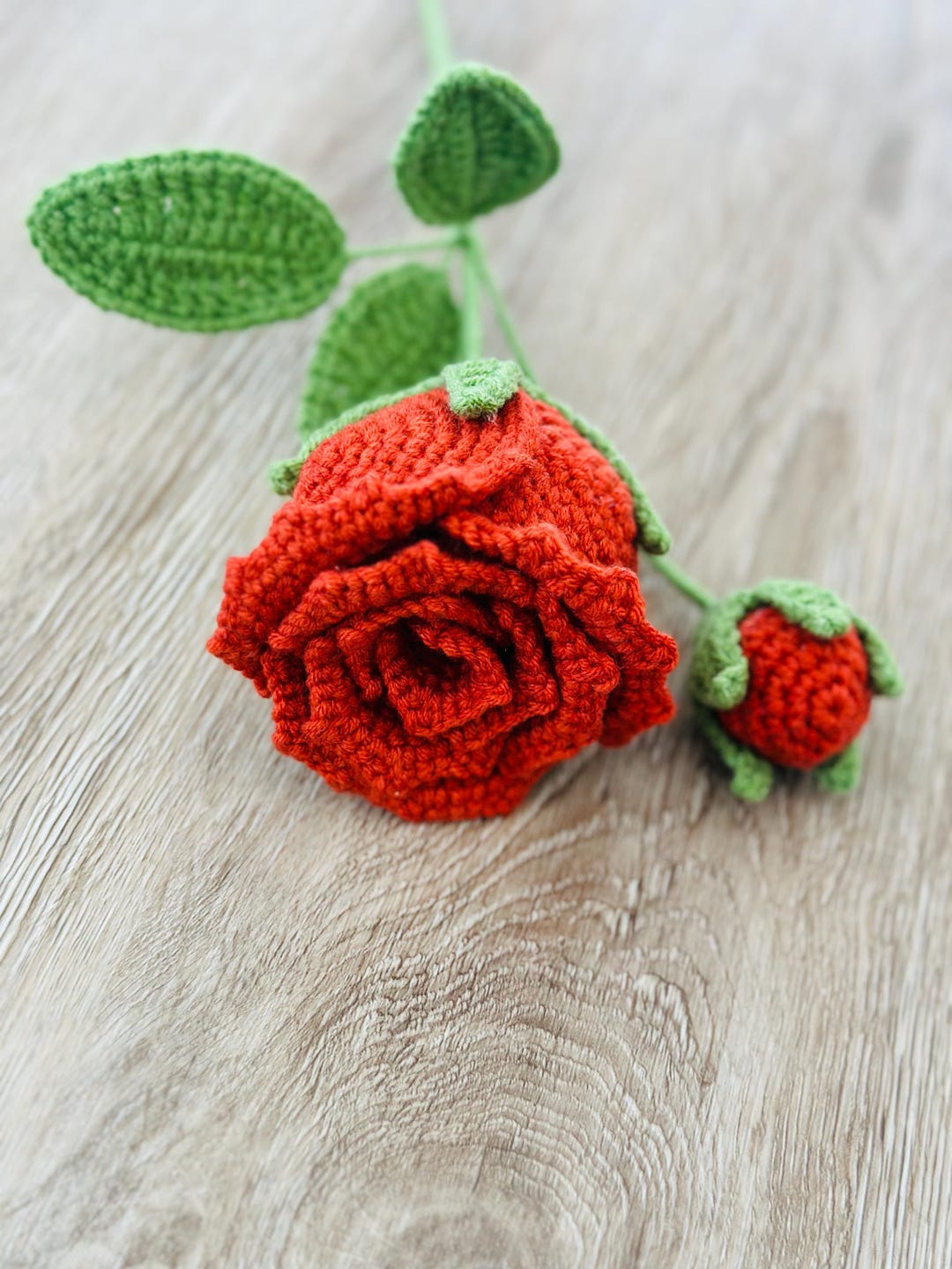 Rose Flower Crochet Pattern, Rose With Bud Flower PDF Pattern - Etsy
