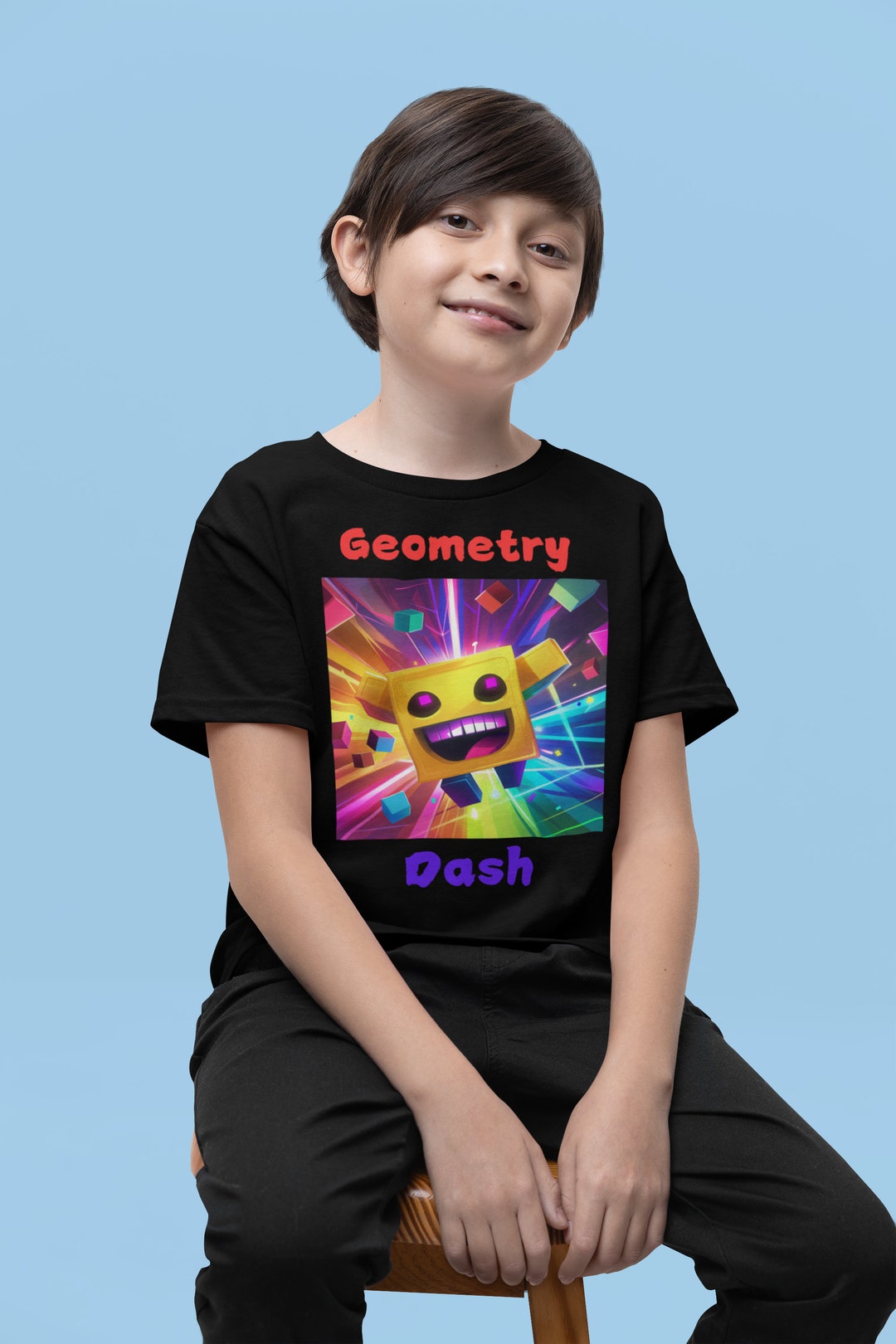 Geometry Dash Game Tee Geometry Dash T-shirt Youth Classic Tee - Etsy
