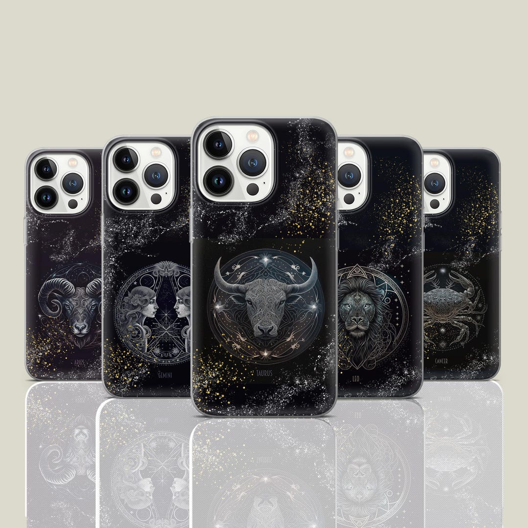 Cosmic Zodiac Sign Phone Case, Astrology Horoscope Cover - Etsy