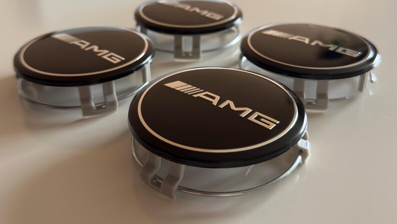 Set of 4 Black 75mm 2.95 Inch AMG Wheel Center Hub Caps - Etsy