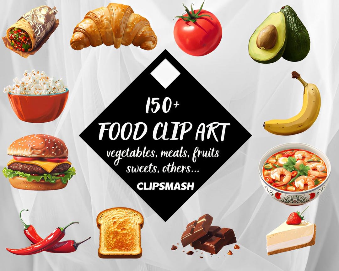 Ultimate Food Clip Art Set: 150+ 4k, HQ, 2D Images - Etsy