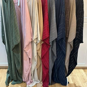 Women Batwing Sleeve Abaya Jilbab Kaftan Dress, Muslim Abayas Ladies ...