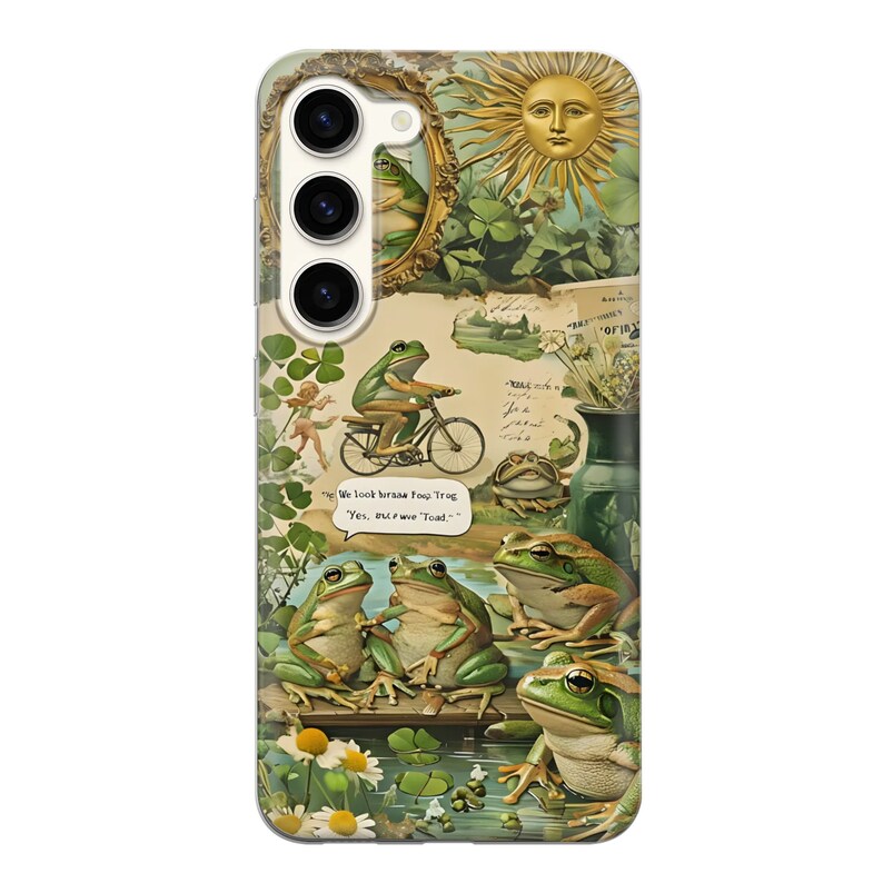 Capa para celular com estampa de sapo e rã saltando – Capa fofa com ...