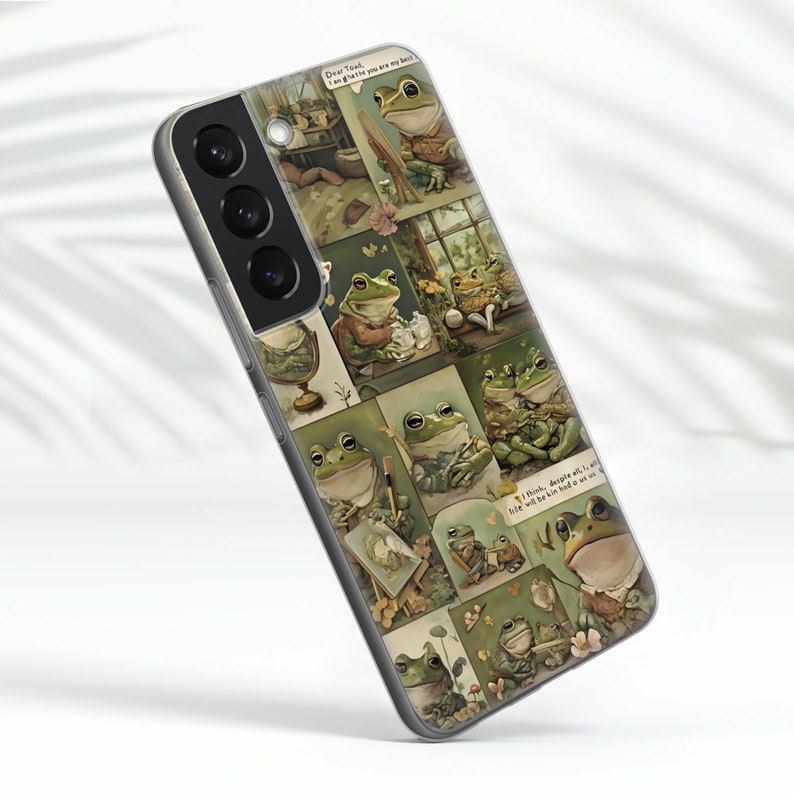 Capa para celular com estampa de sapo e rã saltando – Capa fofa com ...