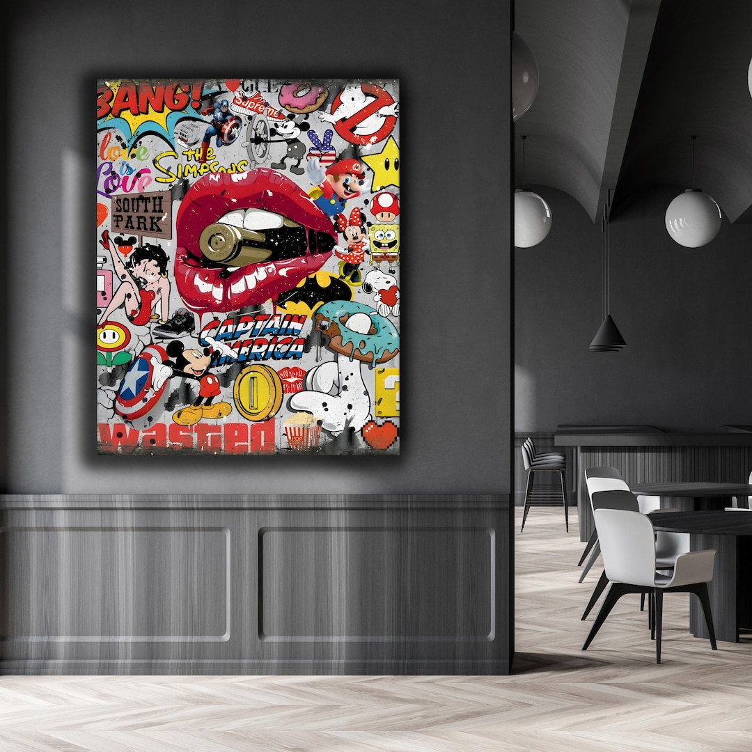 Pop Culture Wall Art Modern Pop Art Canvas Pop Culture Canvas Pop Art ...