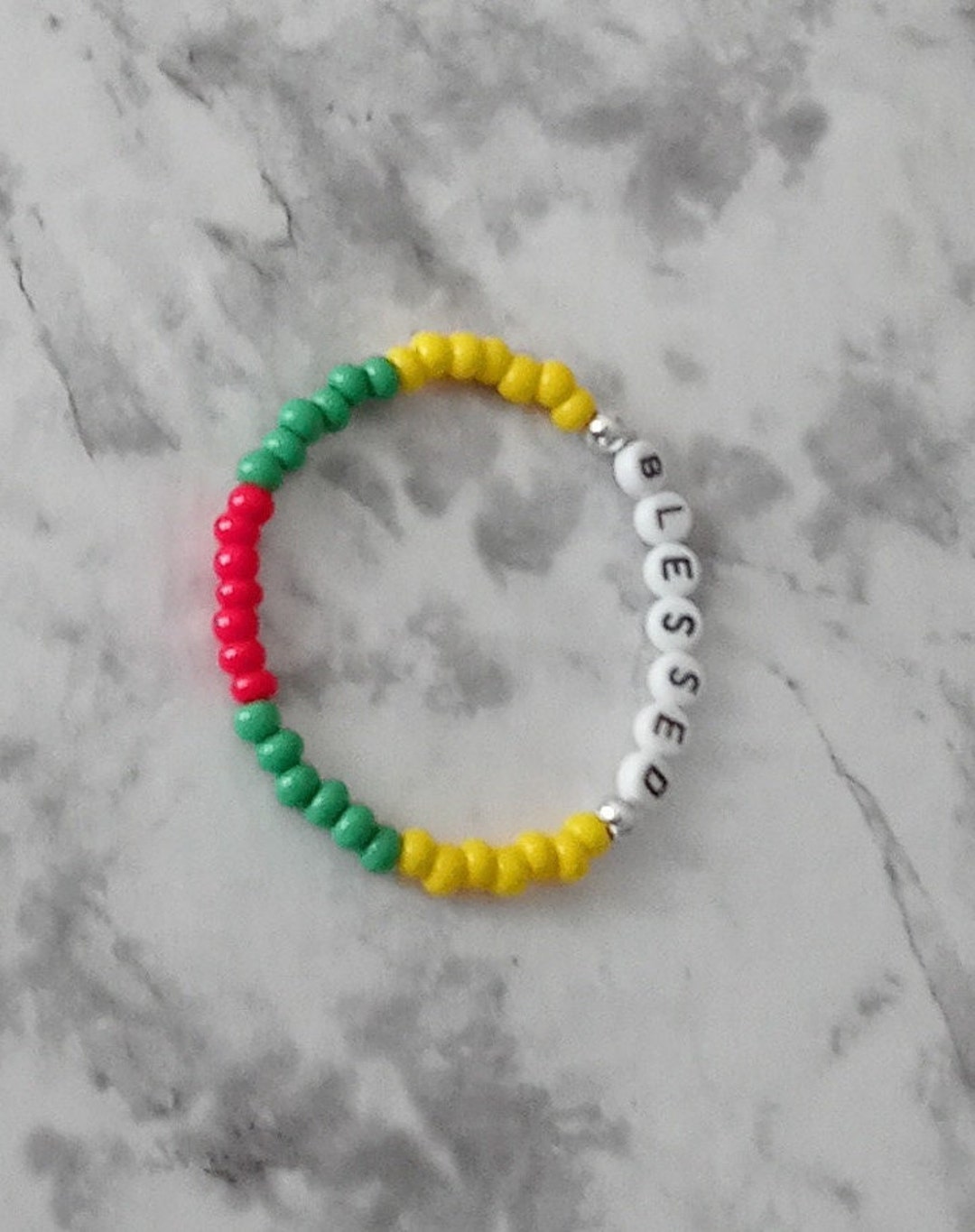 Grenada Flag Colors Seed Bead Bracelet: Caribbean Pride Jewelry - Etsy