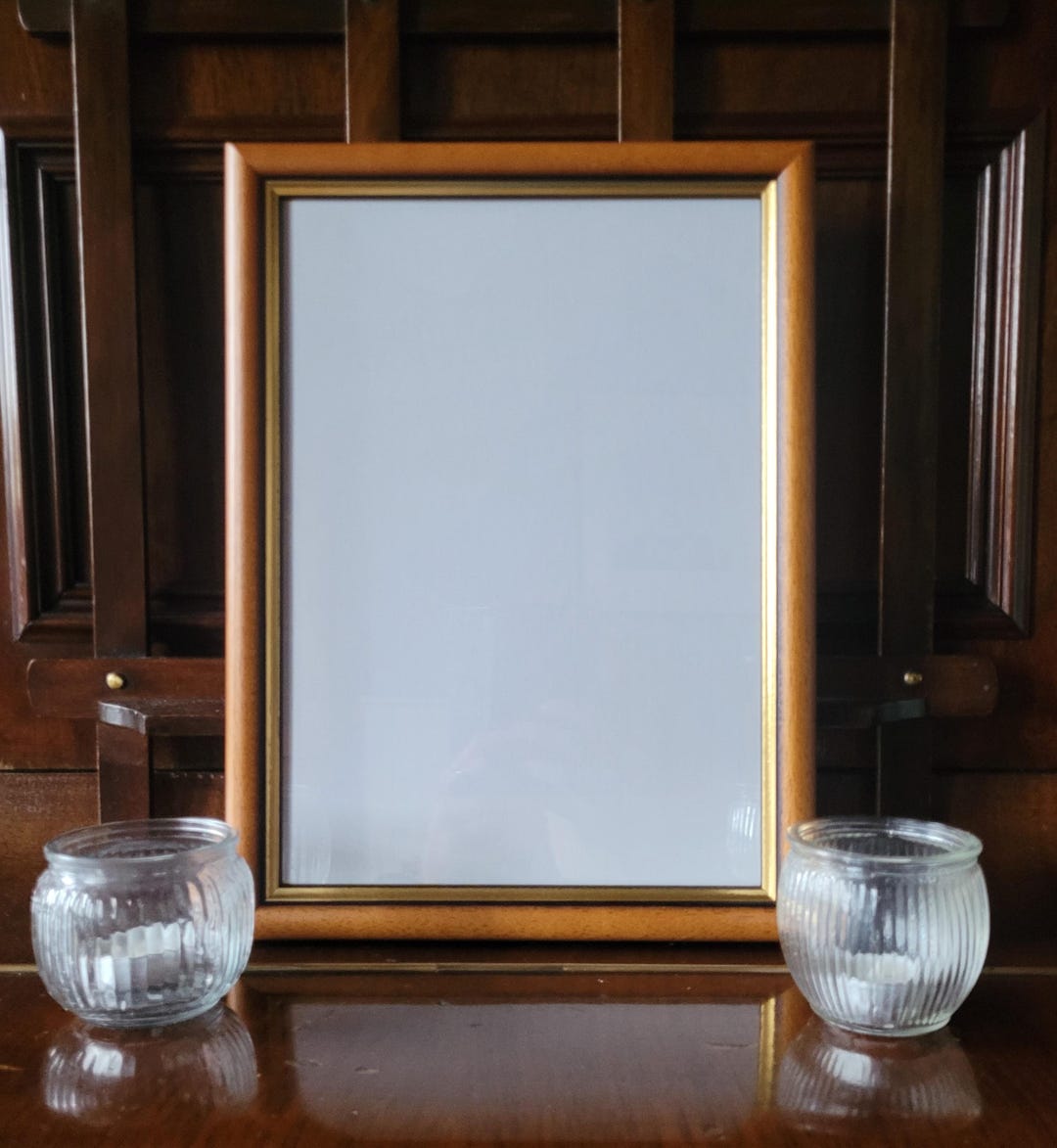 Solid Vintage A4 Photo Frame. Warm Tones With Black and Gold Banding ...