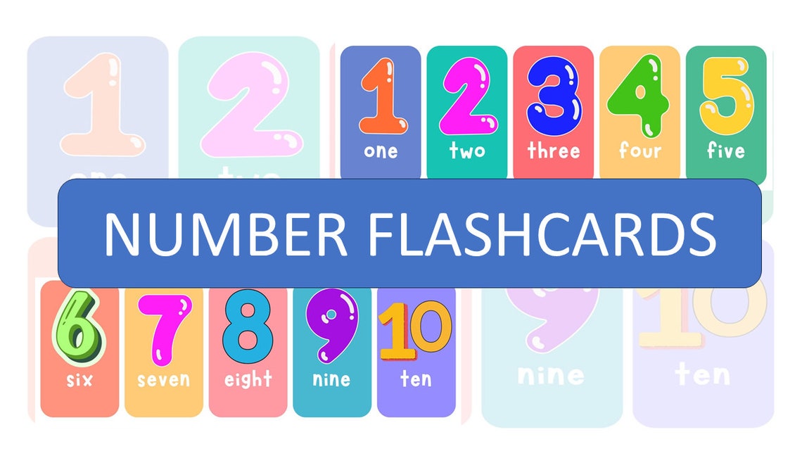 Number Flashcards, Printable Number Flash Cards, Preschool, Toddler ...