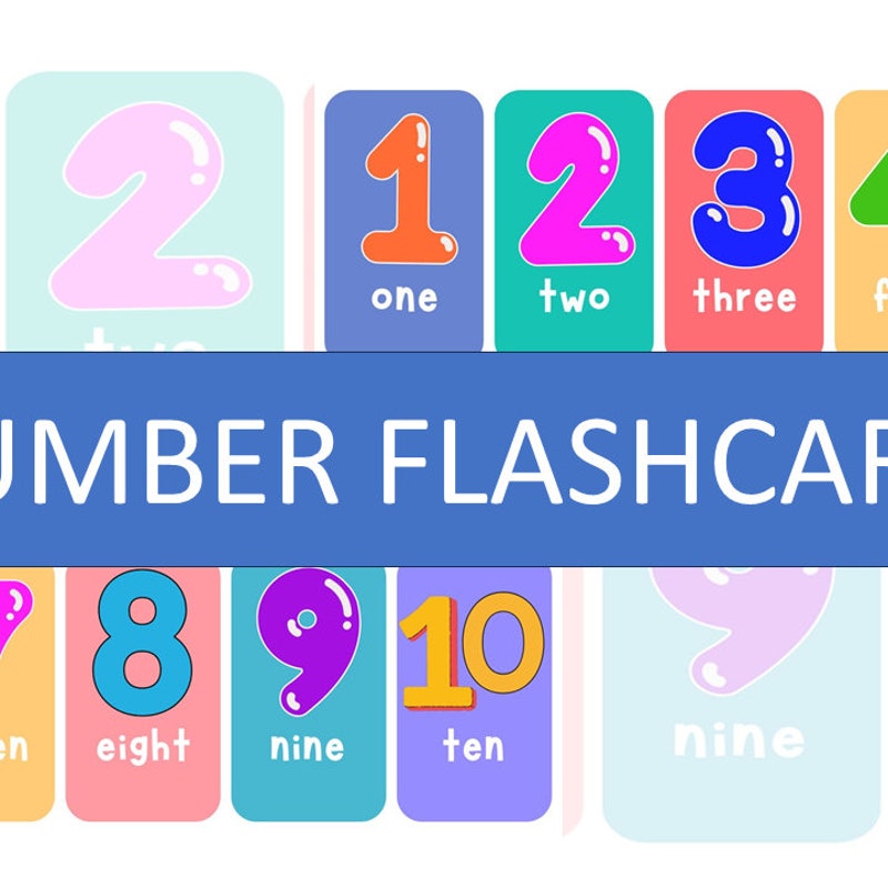 Number Flash Cards - Etsy