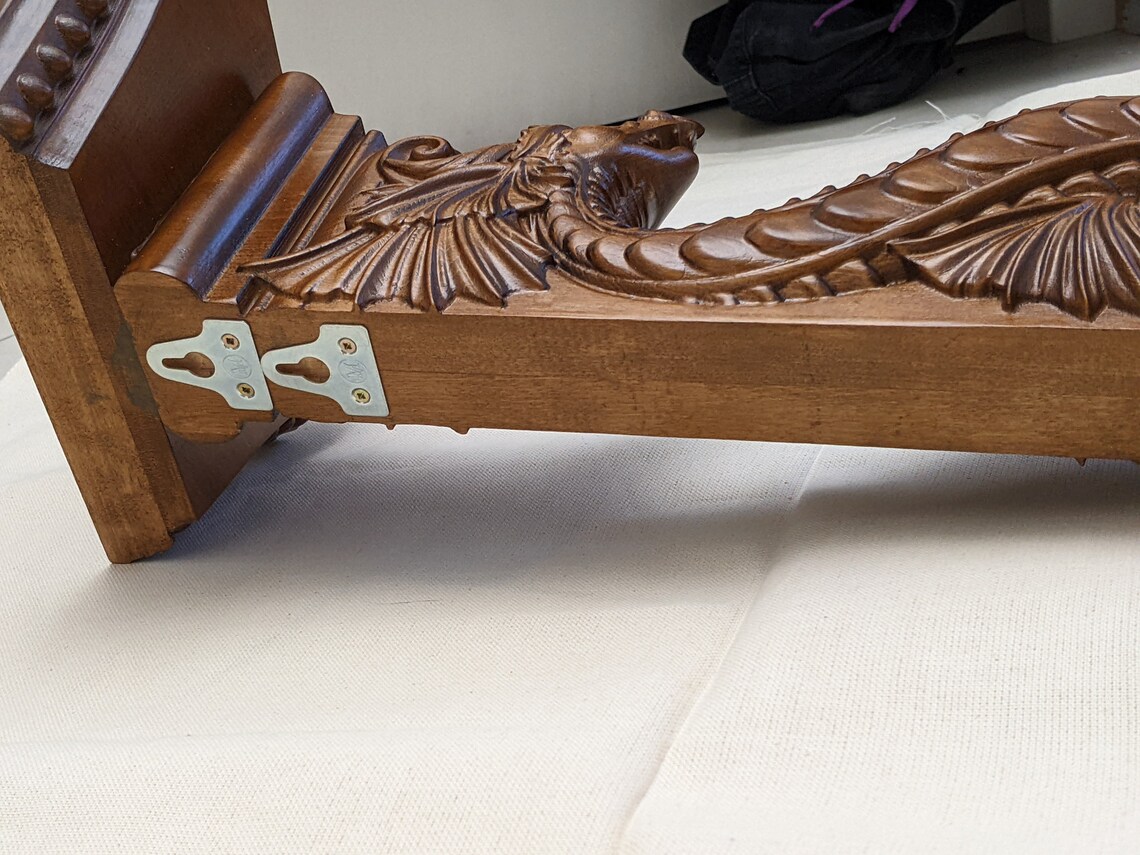 Wall Corbel With Dragon, Wooden Shelf Bracket Carved Wooden Wall Corbel ...