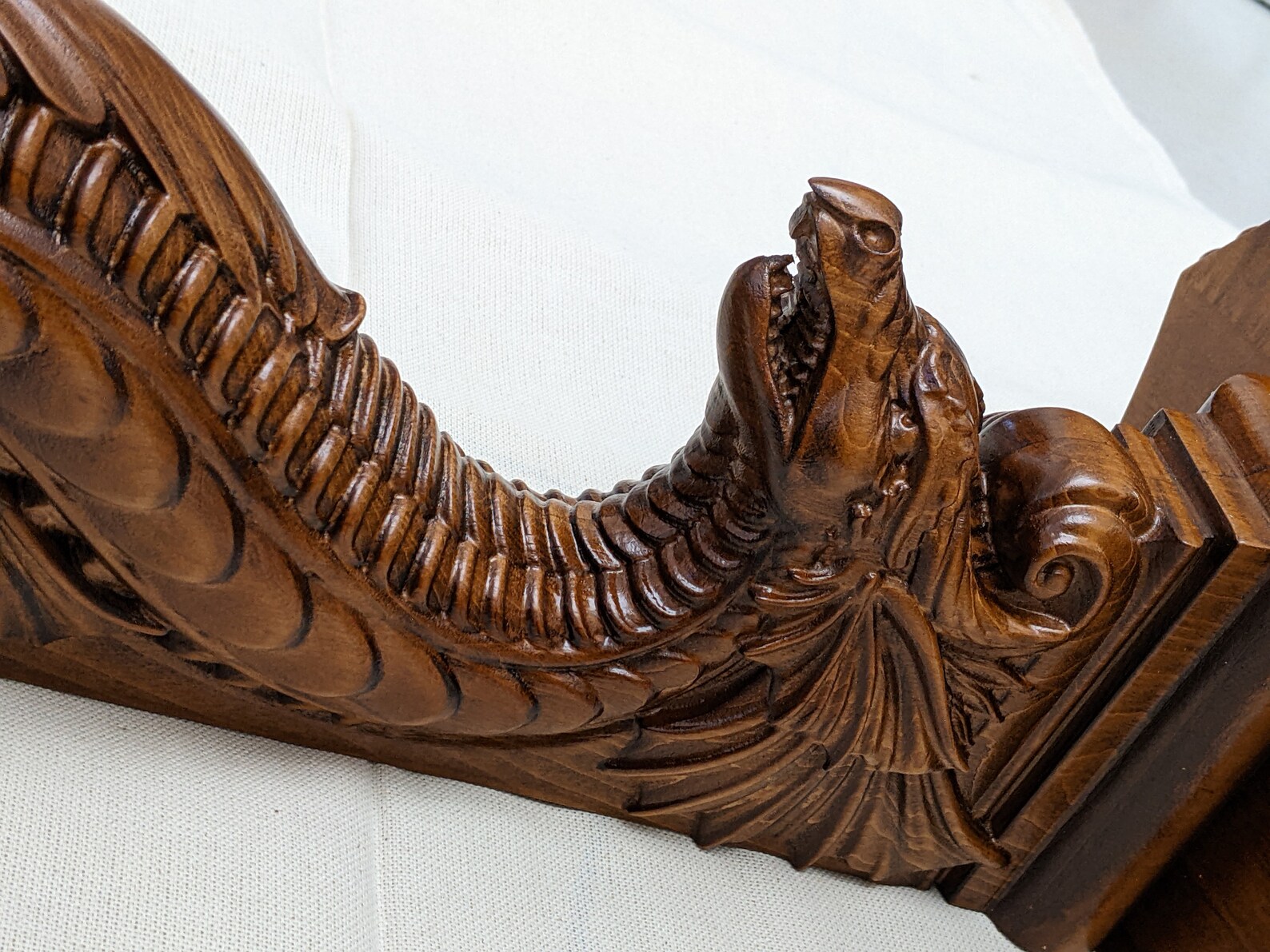 Wall Corbel With Dragon, Wooden Shelf Bracket Carved Wooden Wall Corbel ...