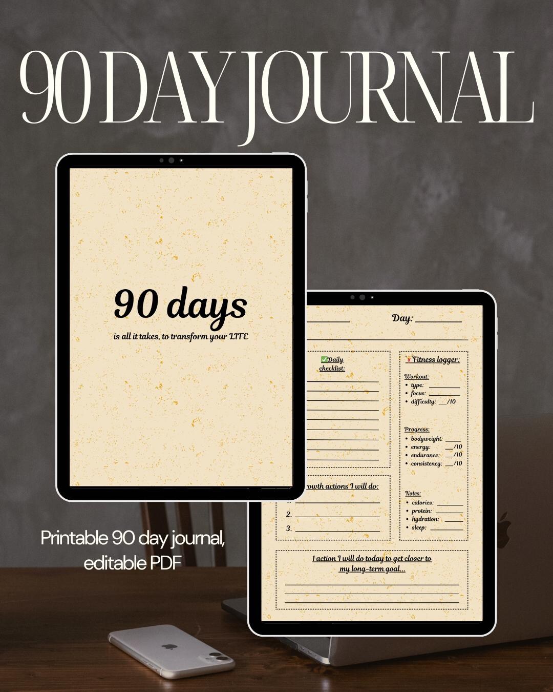 Stay on Track and Boost Productivity With Our 90-day Life Reset Planner ...