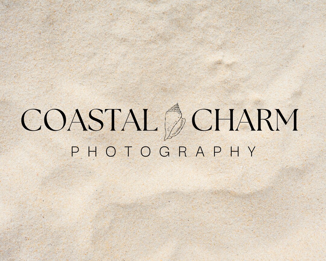 Shell Photography Logo: Coastal Canva Template - Etsy