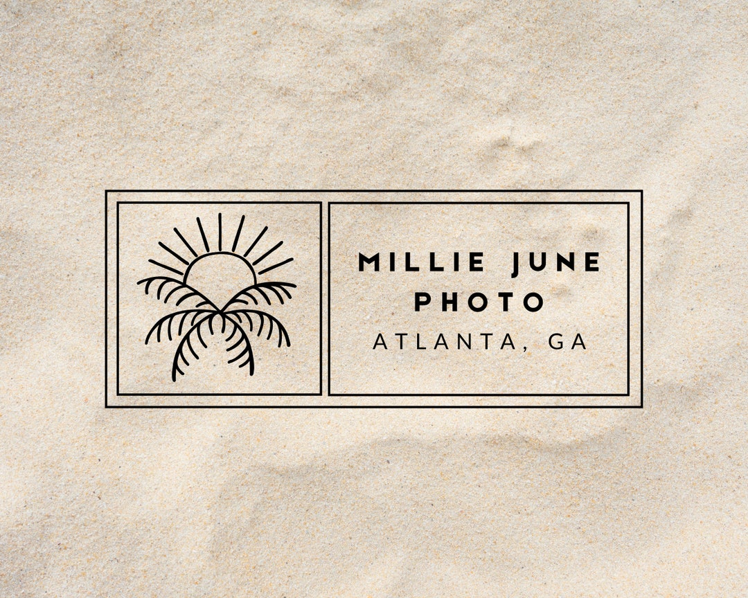 Coastal Stamp Photography Logo | Coastal Charm | Canva Template ...