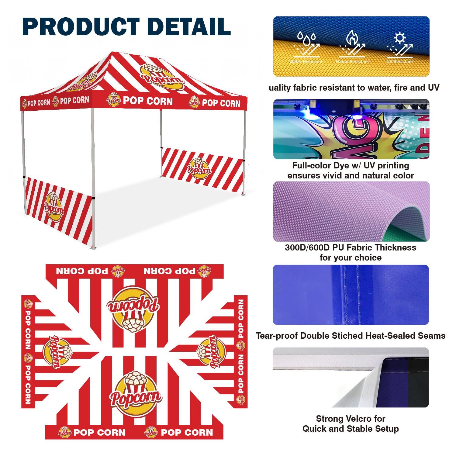 Custom Canopy 10x15 Tent Personalized Business Branded Tents Pop up ...