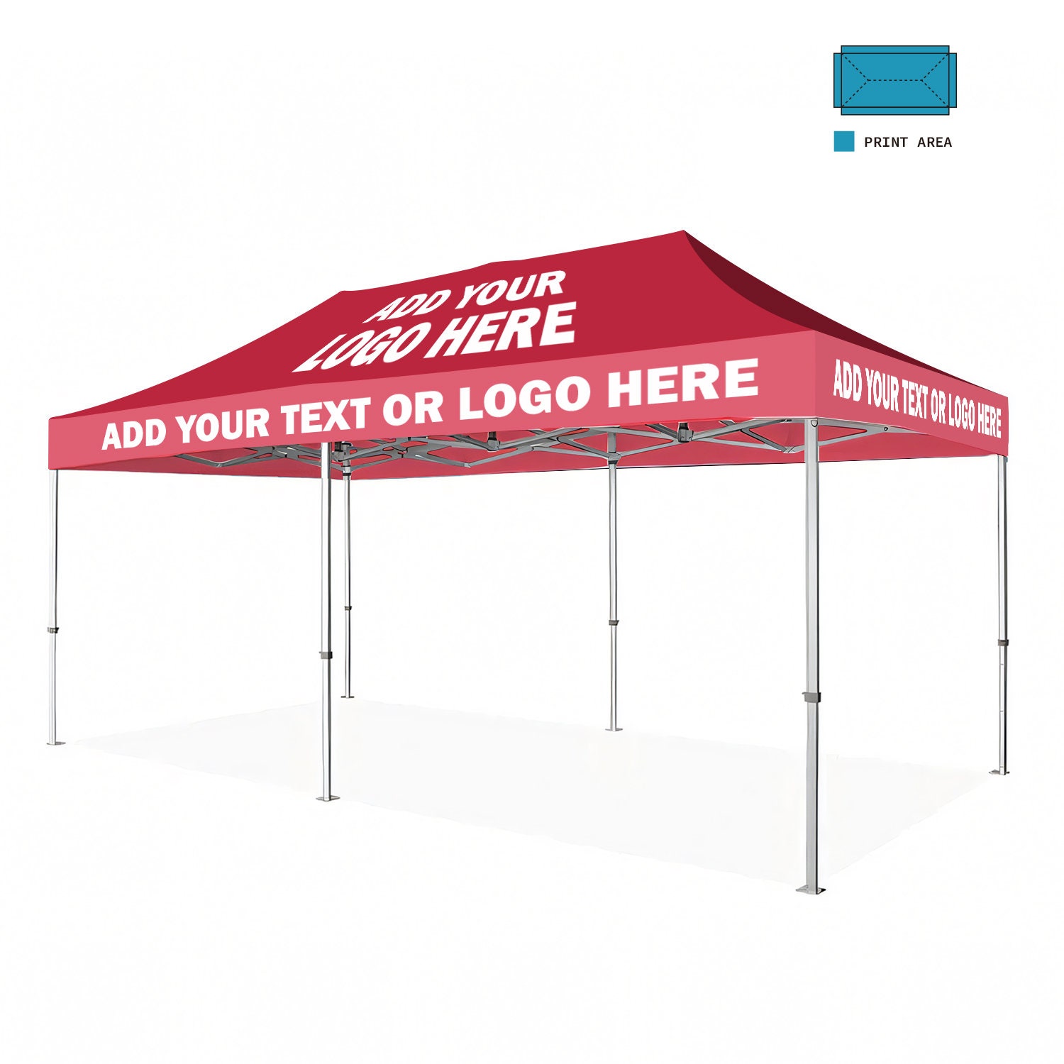 Heavy Duty Custom Tent 10x20 Ft, Personalized Instant Shelter for ...