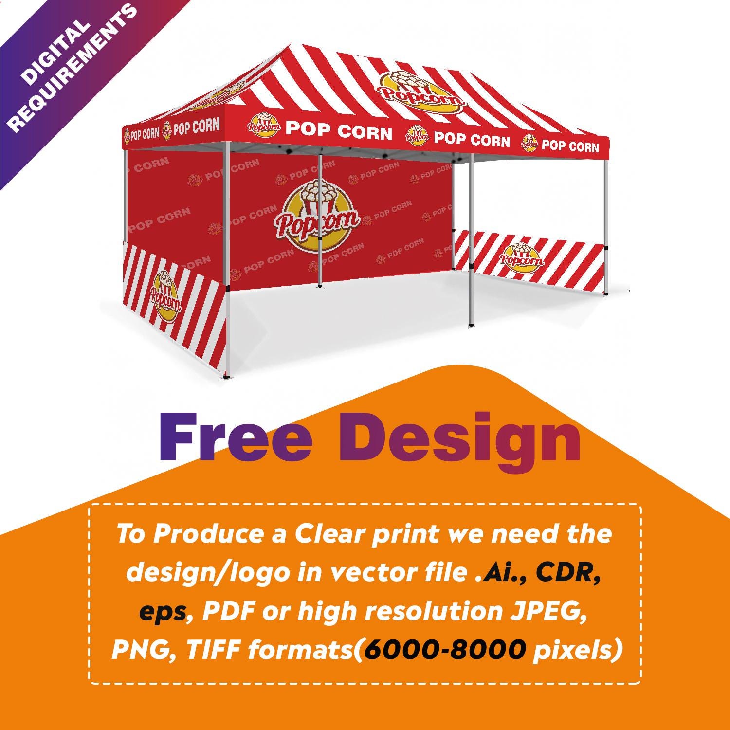 Custom Canopy 10x20 Tent Personalized Business Branded Tents Pop up ...