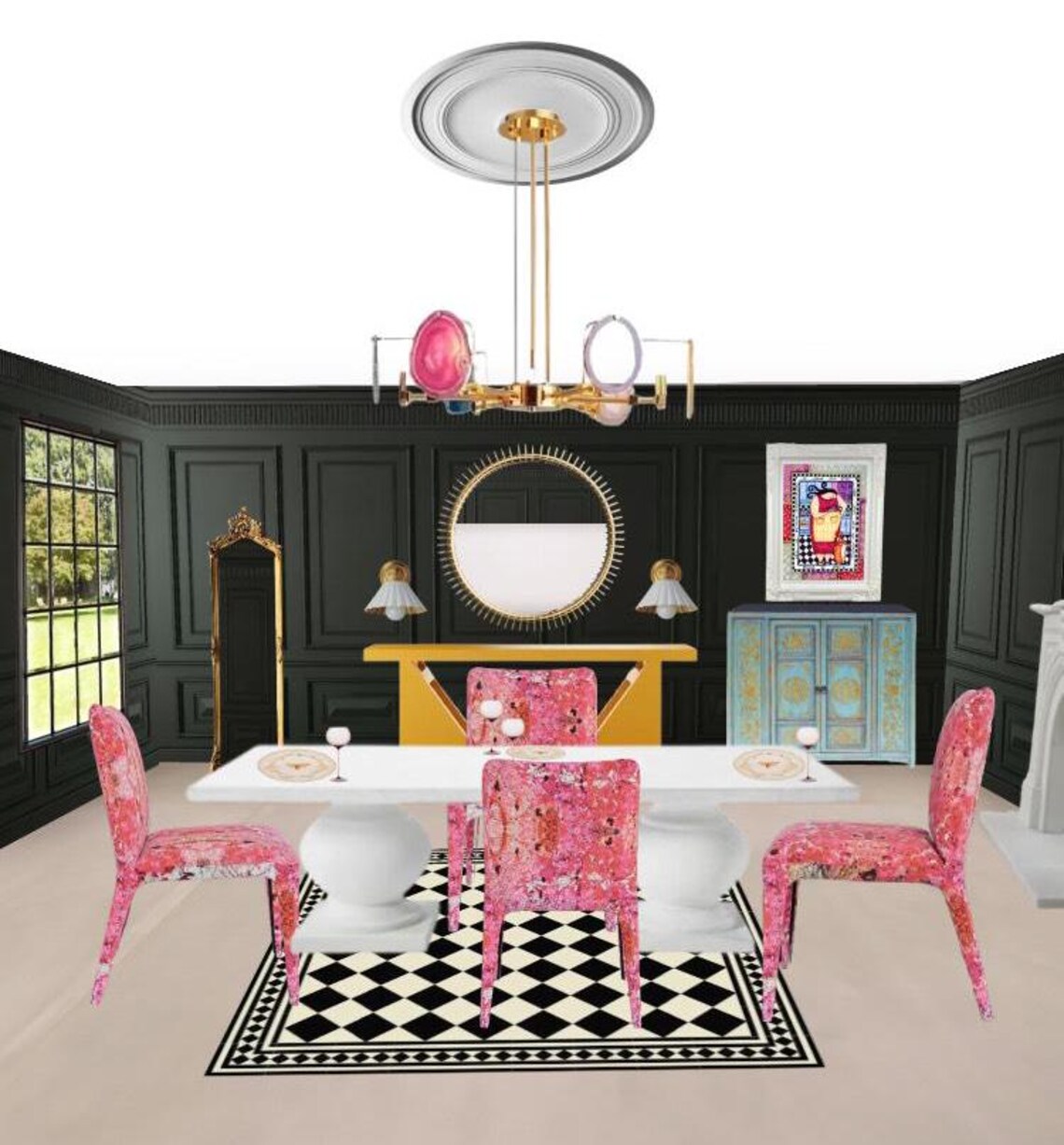 Dining Room Interior Decor Service - Etsy