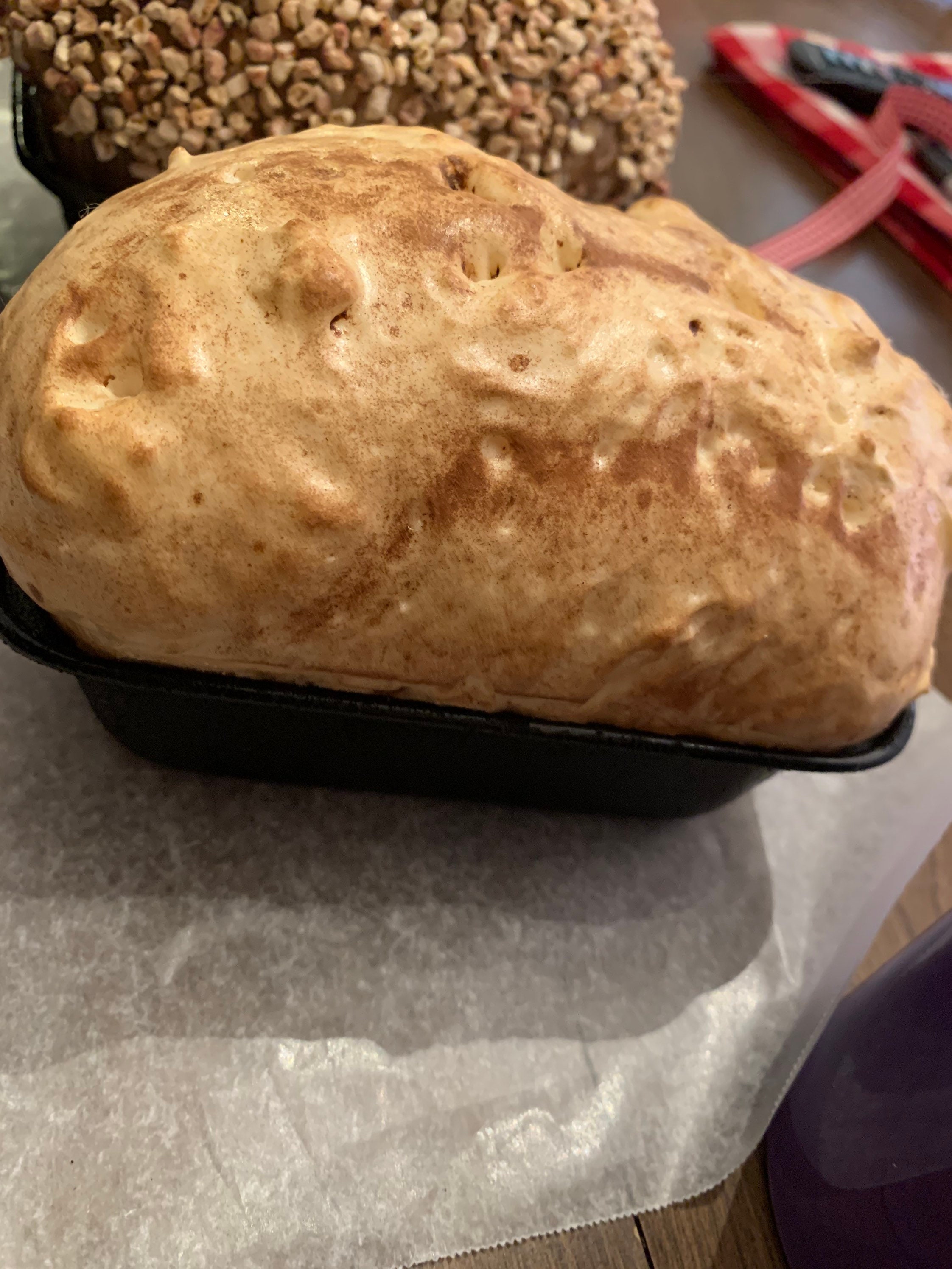 Faux Bake Mini Loaf of Bread in Metal Pan Fake Bake Mini Loaf of Bread ...