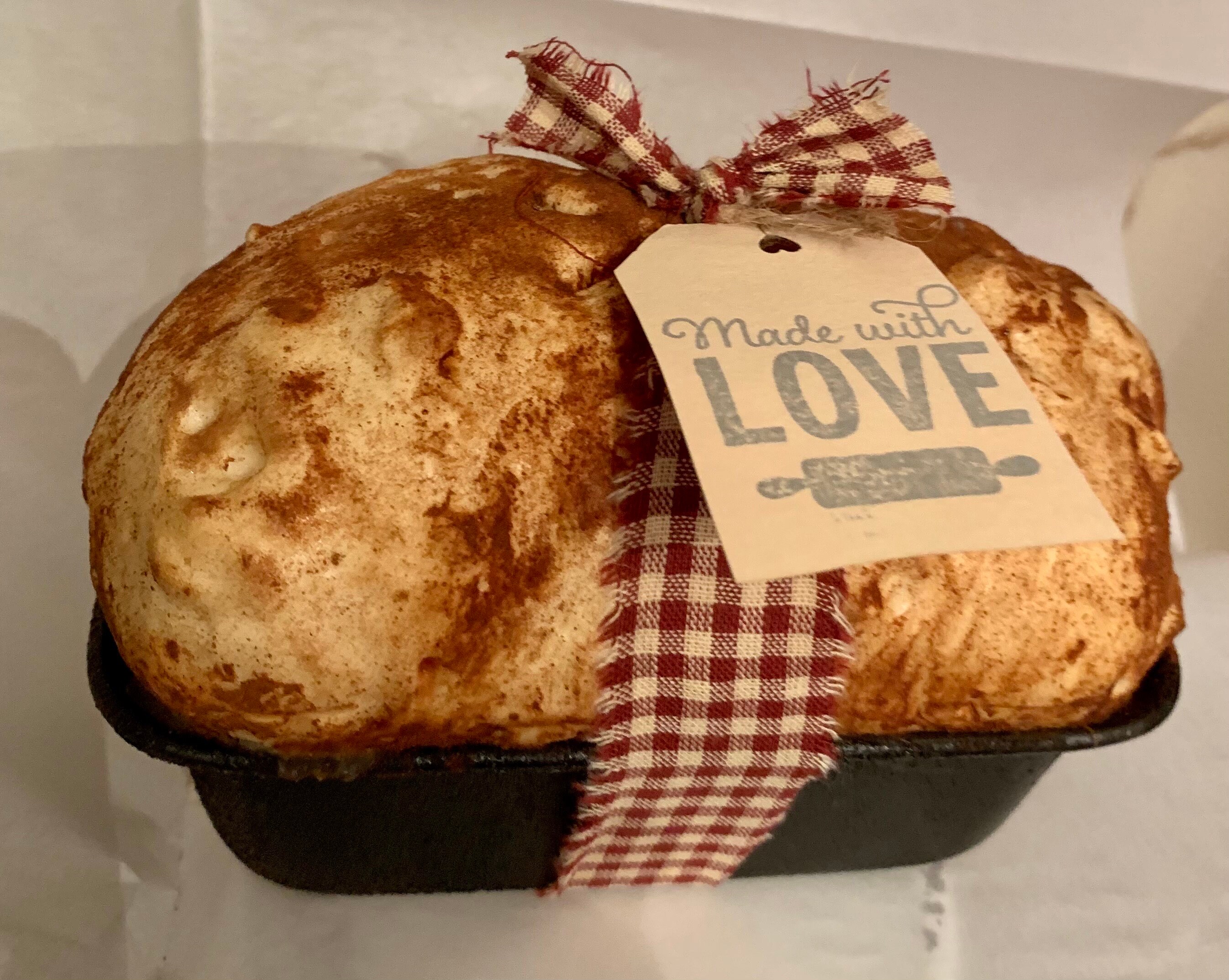 Faux Bake Mini Loaf of Bread in Metal Pan Fake Bake Mini Loaf of Bread ...