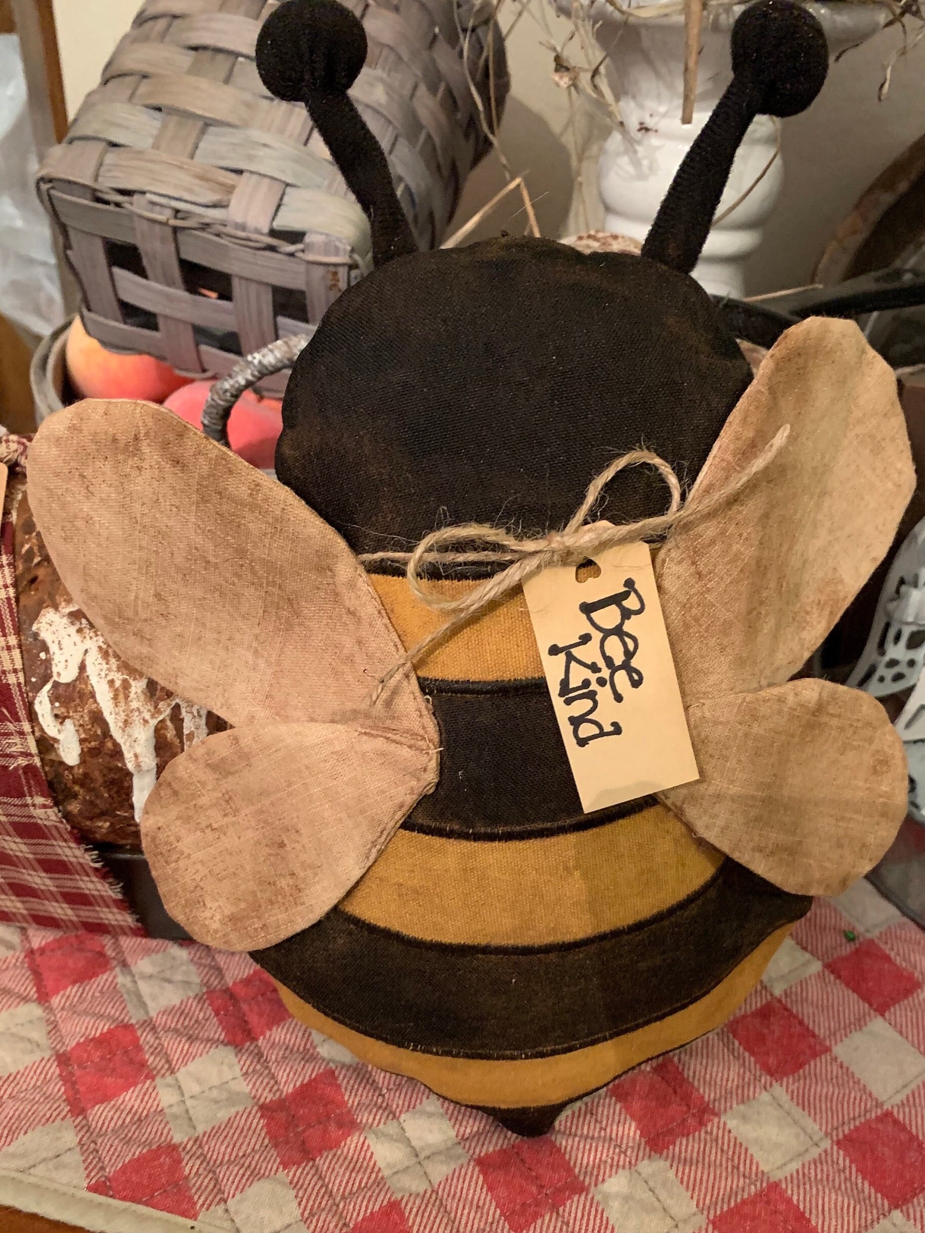 Primitive Fabric Bee Prim Bee Primitive Bee Shelf Sitter Tiered Tray ...