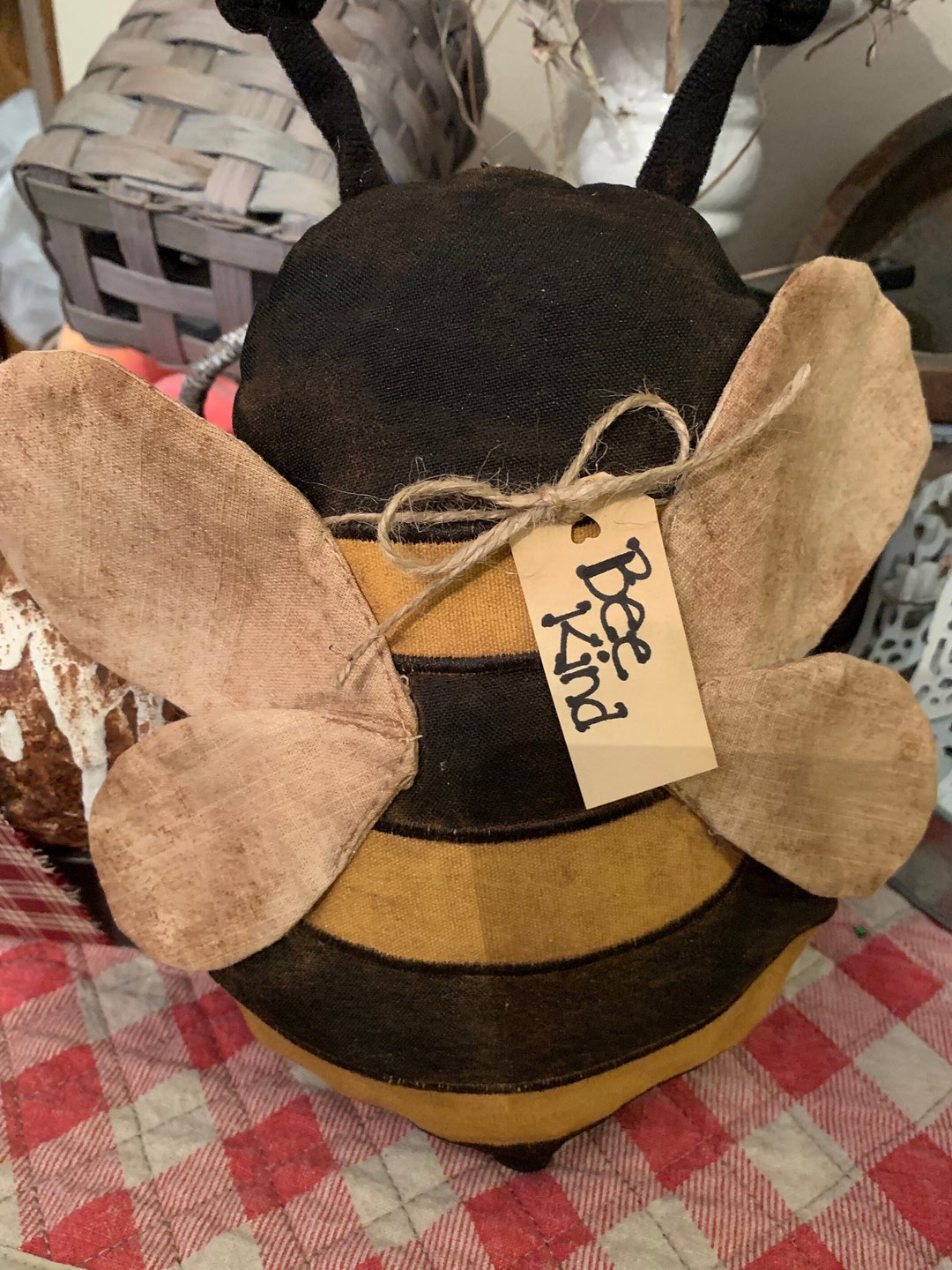 Primitive Fabric Bee Prim Bee Primitive Bee Shelf Sitter Tiered Tray ...