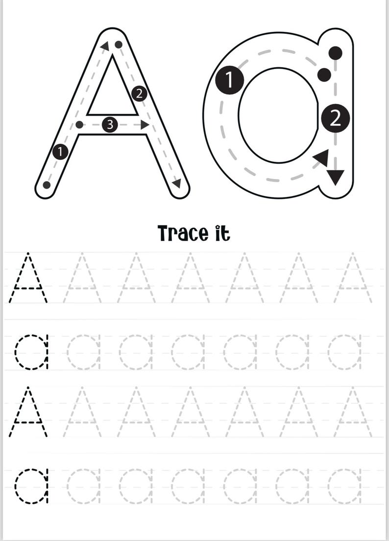 Back to School! | My ABC Booklet | Tracing Letters for Kids - Etsy