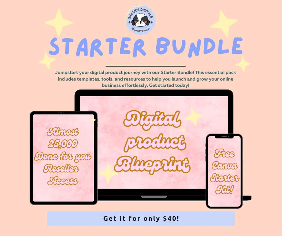 Starter Bundle for Digital Product Selling + Done for You Reseller ...