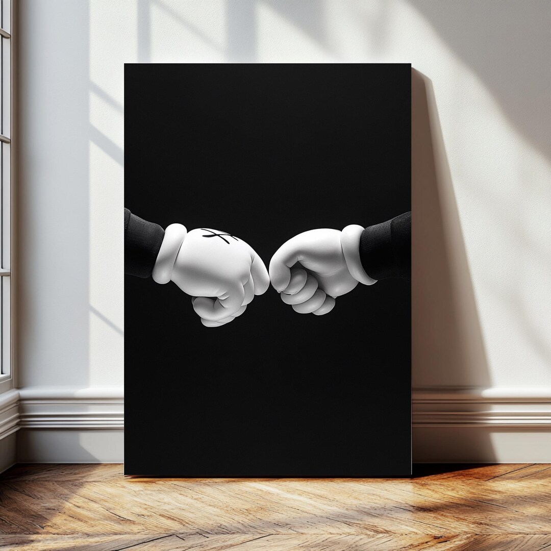 KAWS Fist Bump - Graphic Art Print | Digital Download | Minimalist Art ...