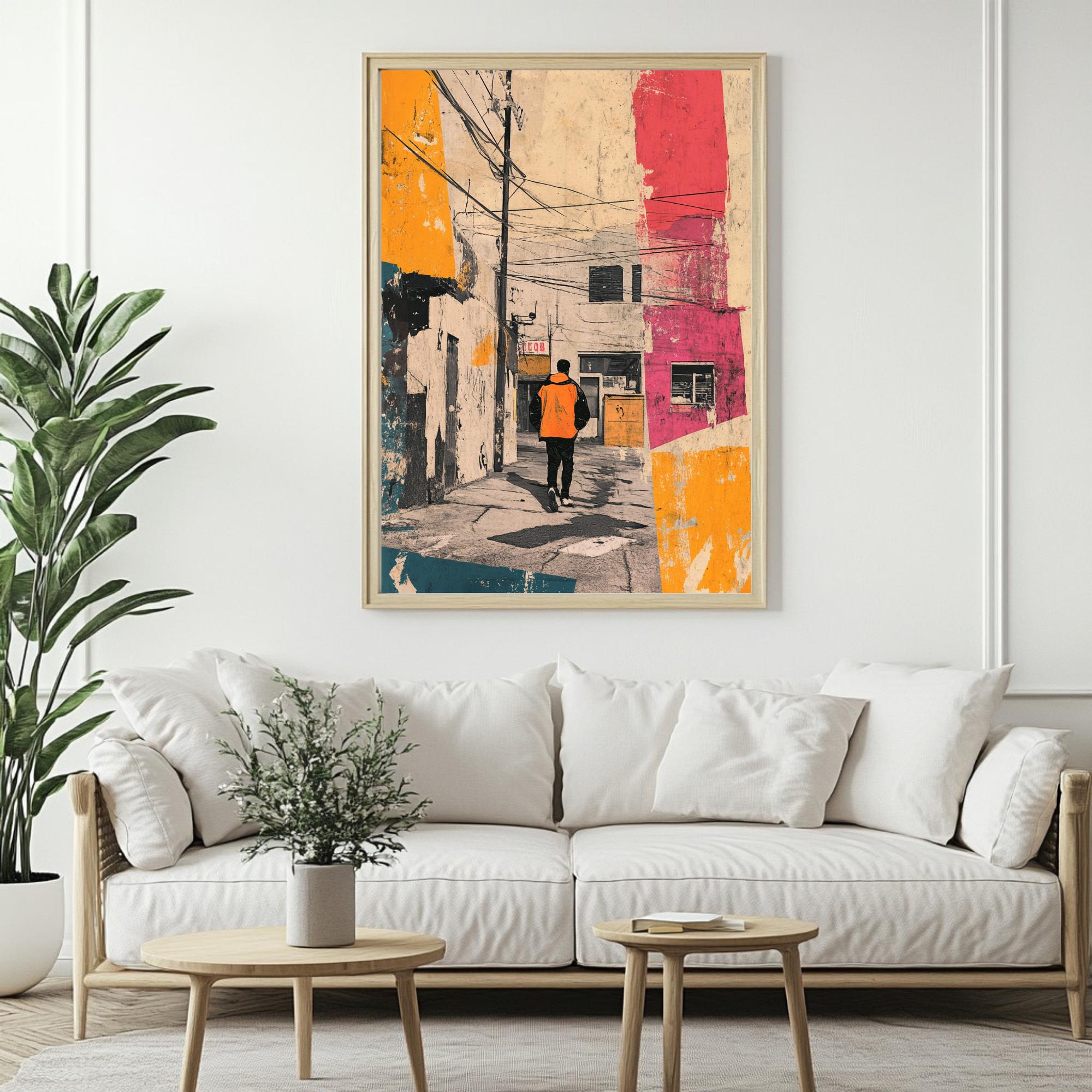 Worn Paths Urban Street Art Colorful Cityscape Wall Decor by ...