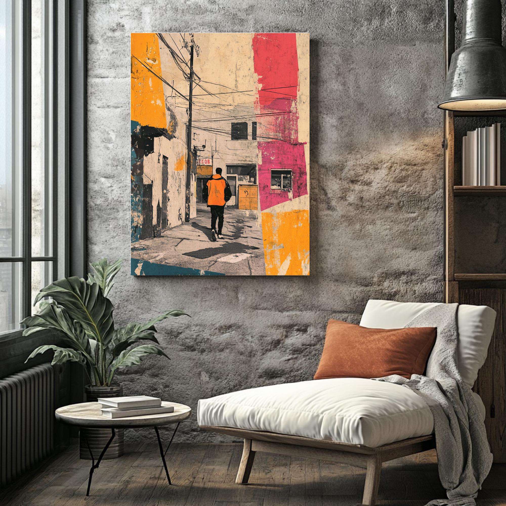 Worn Paths Urban Street Art Colorful Cityscape Wall Decor by ...