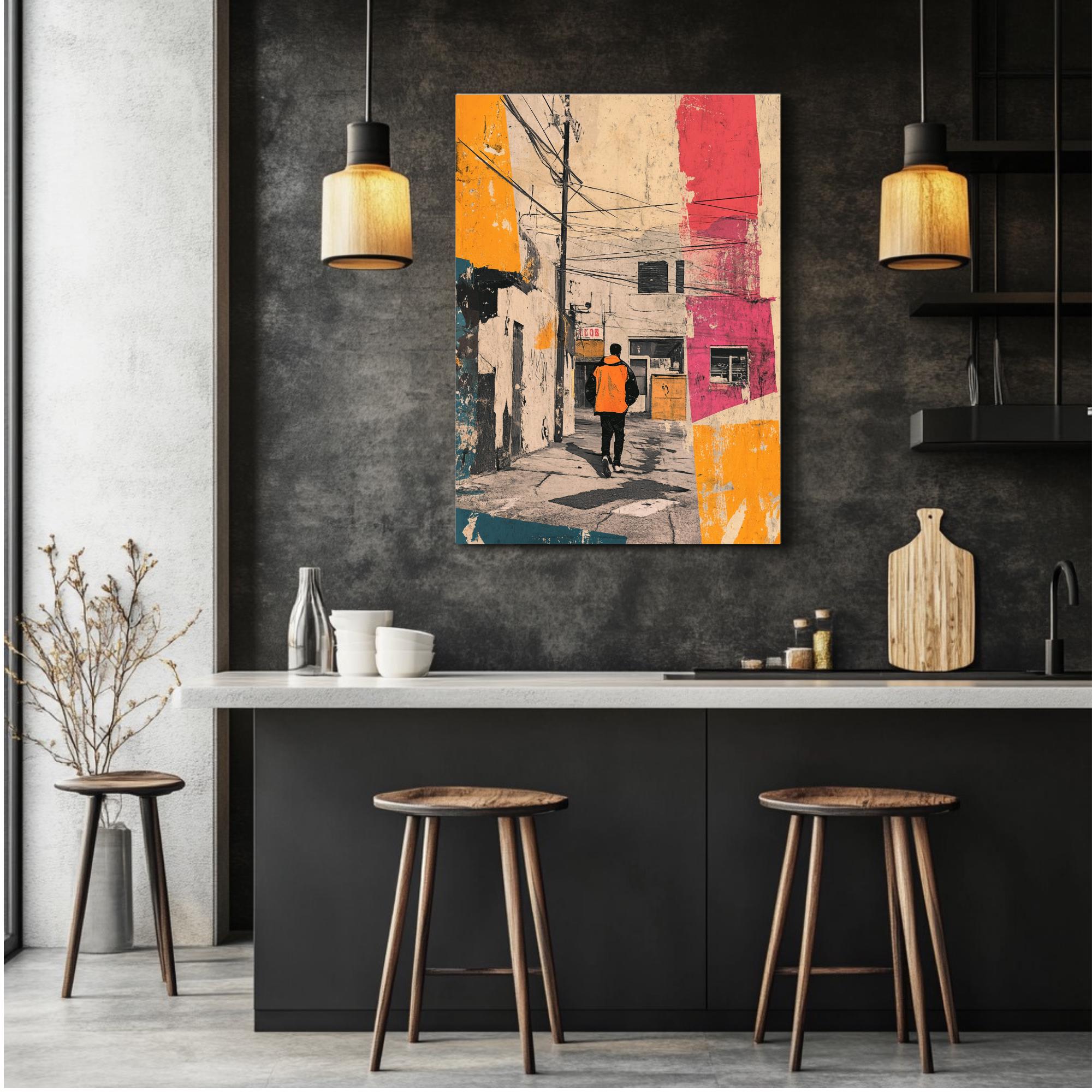 Worn Paths Urban Street Art Colorful Cityscape Wall Decor by ...