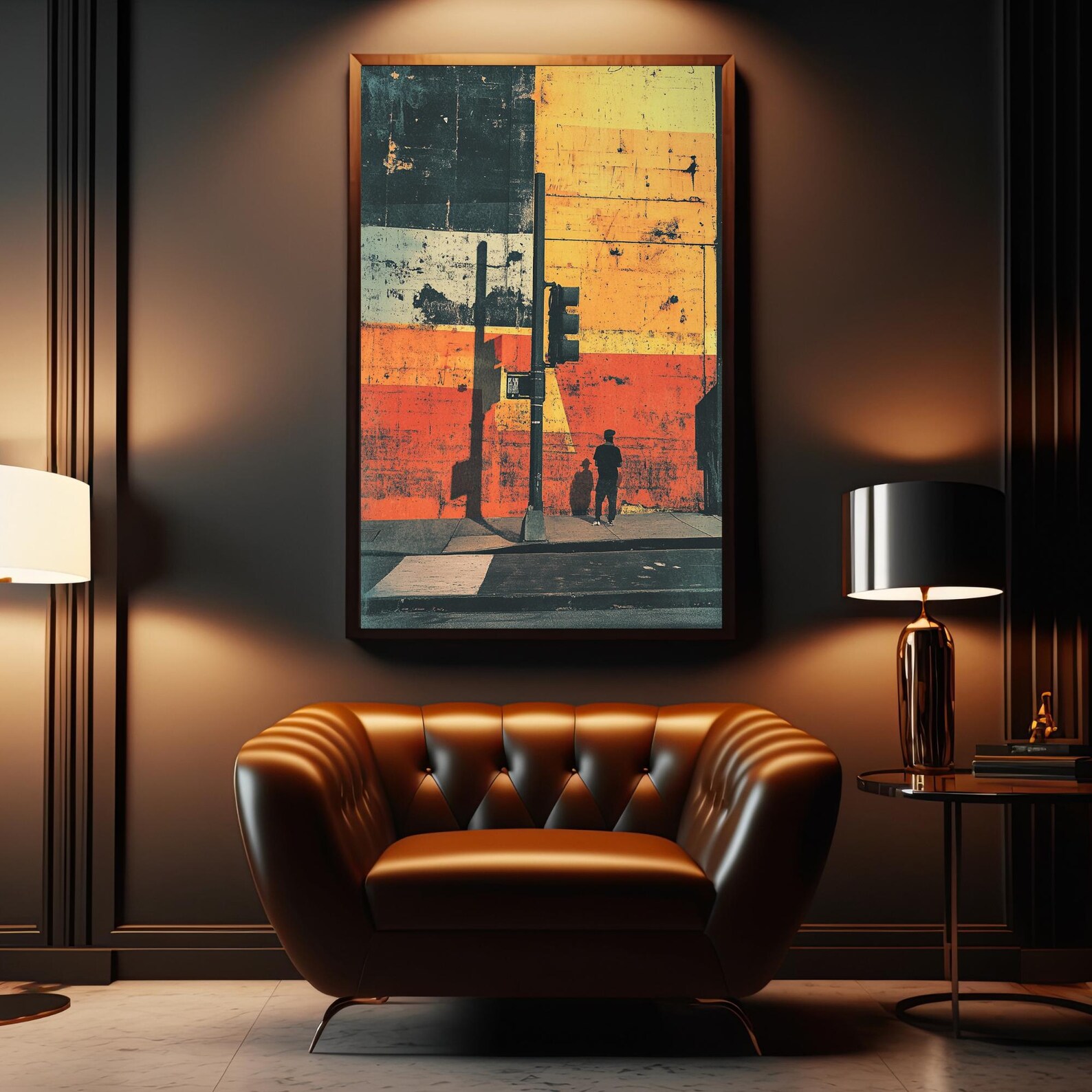 Urban Wall and Street Light Art Digital Print Modern Wall Decor by ...