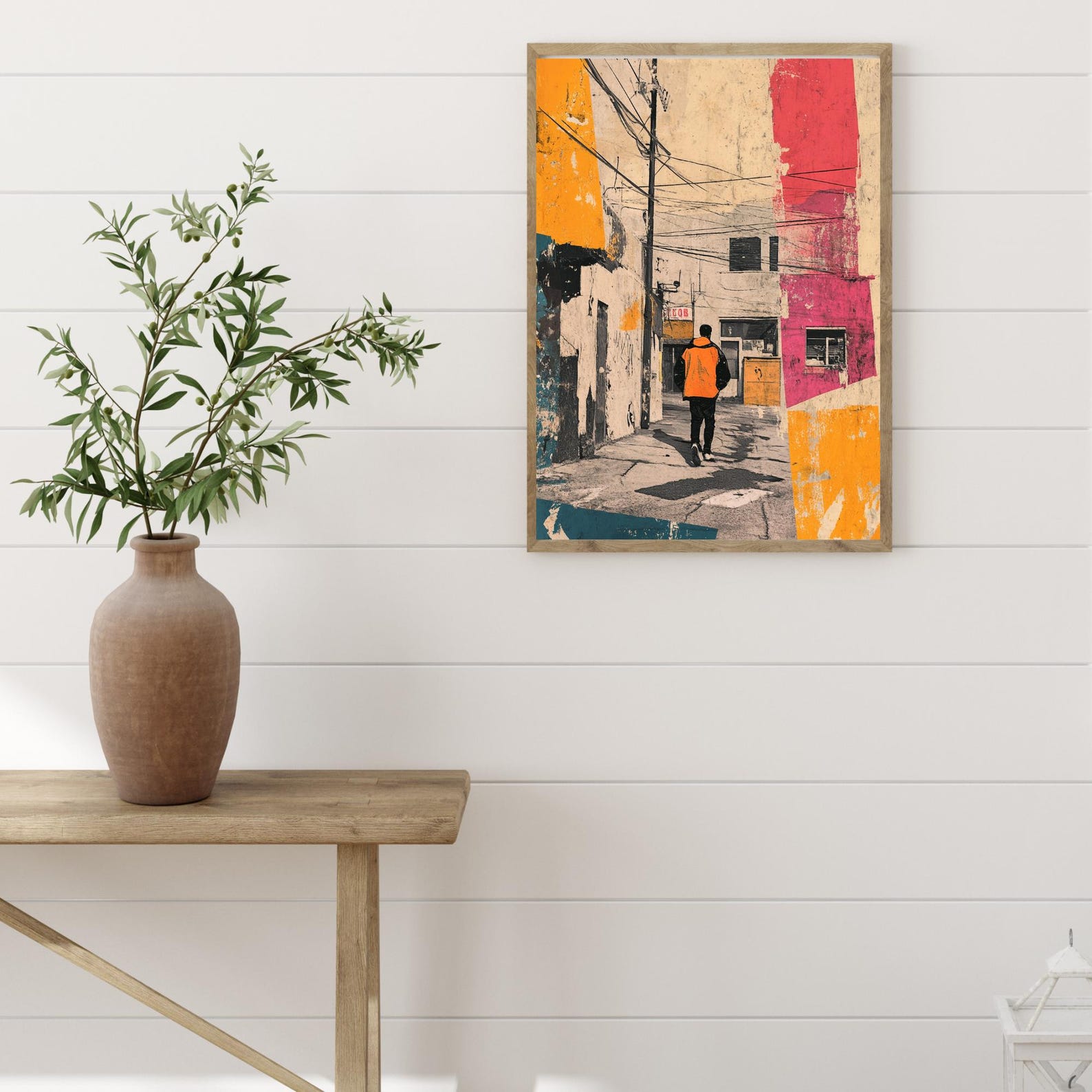 Worn Paths Urban Street Art Colorful Cityscape Wall Decor by ...