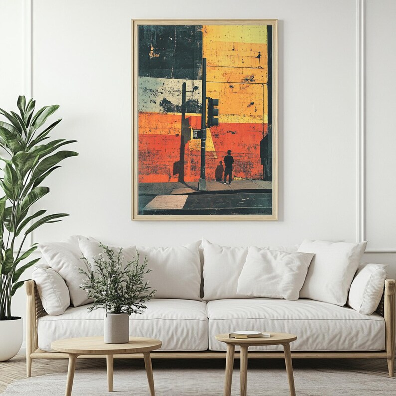 Urban Wall and Street Light Art Digital Print Modern Wall Decor by ...