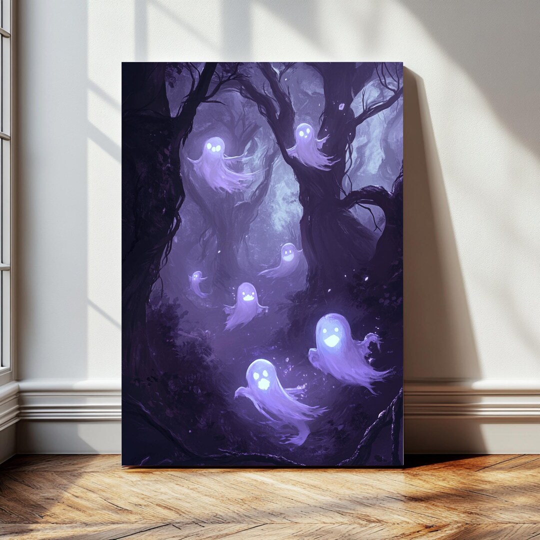 Playful Scary Ghosts Digital Art | Spooky Halloween | by HELLOPRINTS ...