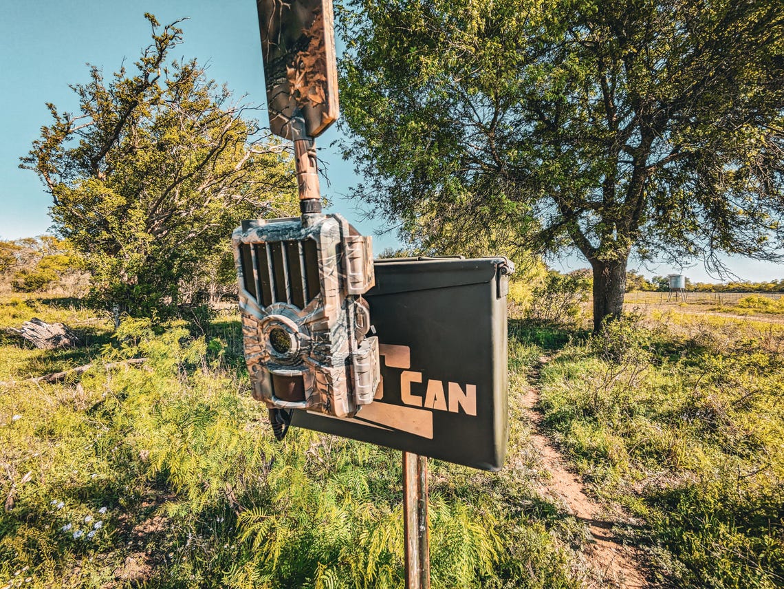 12 Volt Ready Trail Cam Mount for T-posts, Deer Hunting, Hunting Gear ...