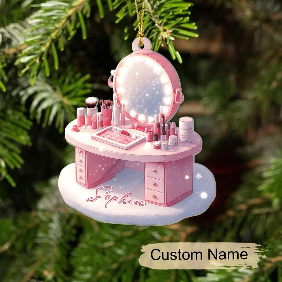 Custom Makeup Artist 2D Flat Acrylic Ornament, Makeup Girl Ornament ...