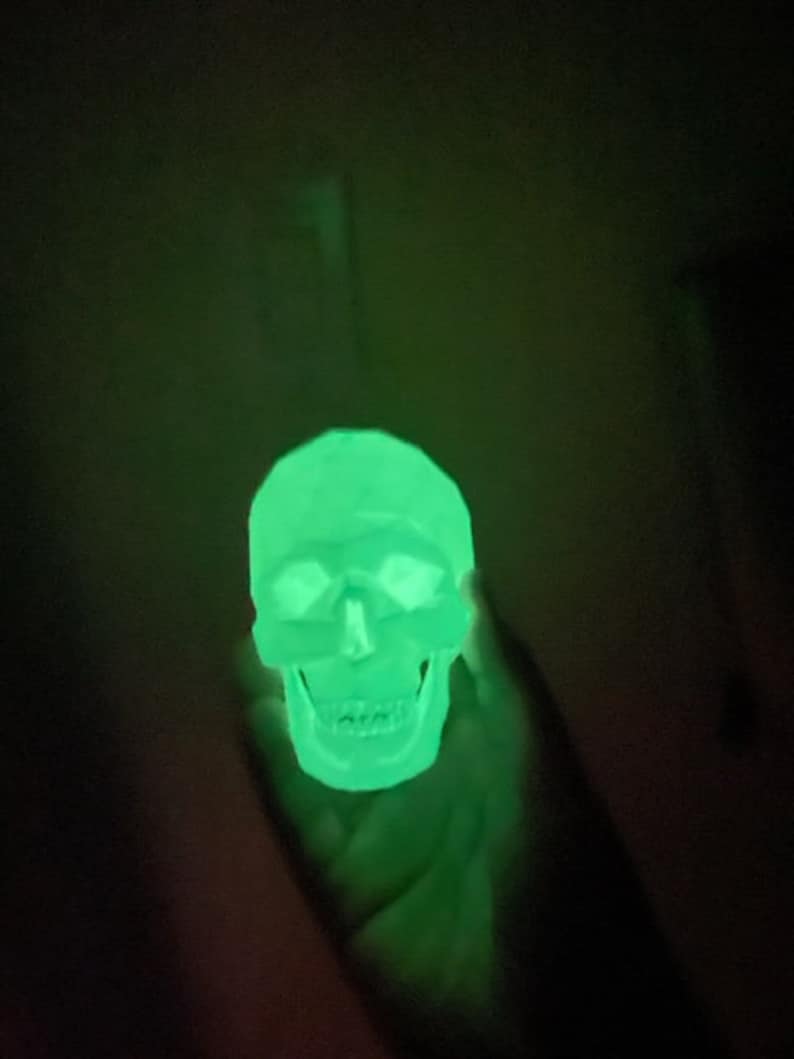 3d Printed Glow-in-the-dark Skull - Etsy