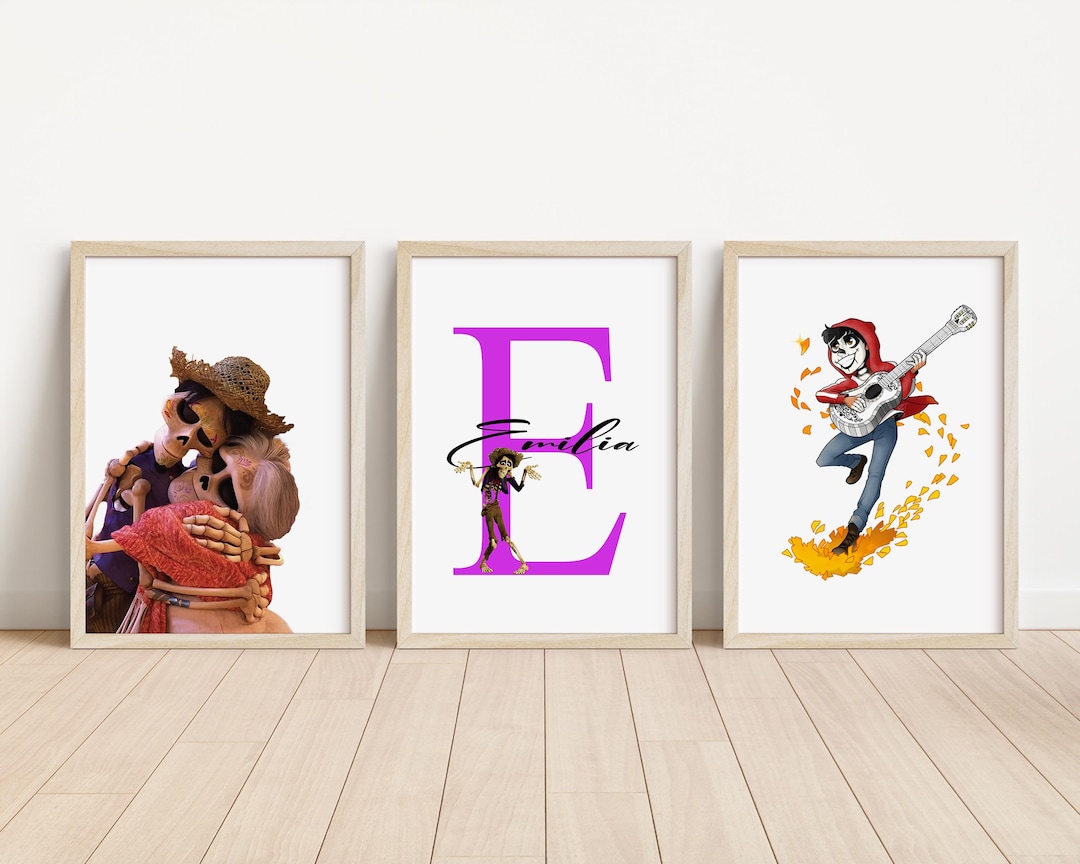 SET OF 3 Coco Prints, Disney Bedroom Decor, Miguel Nursery Wall Art ...