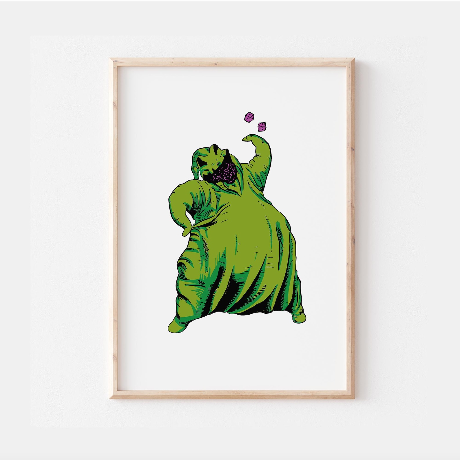 Oogie Boogie Prints, Disney Bedroom Decor, Spooky Wall Art Print ...