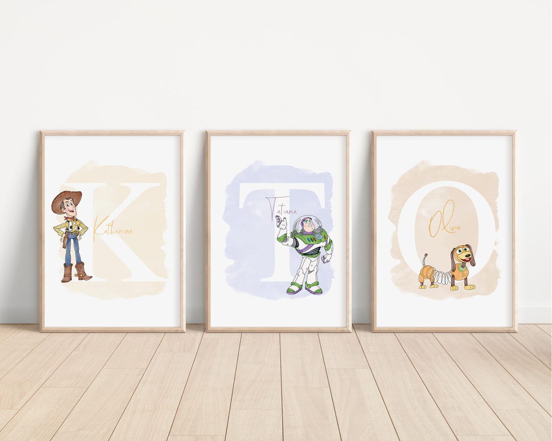 Personalised Toy Story Letter Print, Disney Pixar Bedroom Decor, Kids ...